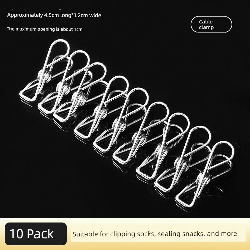 Нержавеющие проволочные клипсы для стирки, 10 шт, металлические, многофункциональные аксессуары для дома