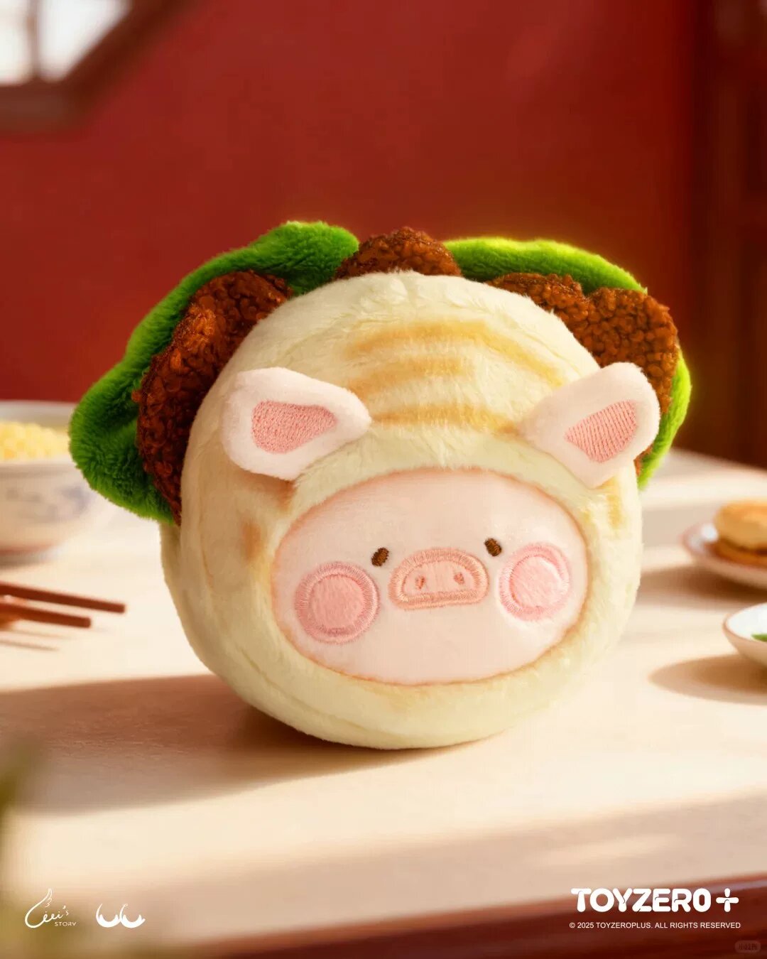 TOYZEROPLUS LuLu-Lu Food Explorer Series Мини Мясной Булочка Плюшевый Брелок Слепой Бокс Одиночный