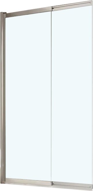 Шторка на ванну BelBagno Luce VF-11-100/145-C-Cr 100 см, стеклянная, раздвижная, распашная, прозрачная, итальянская
