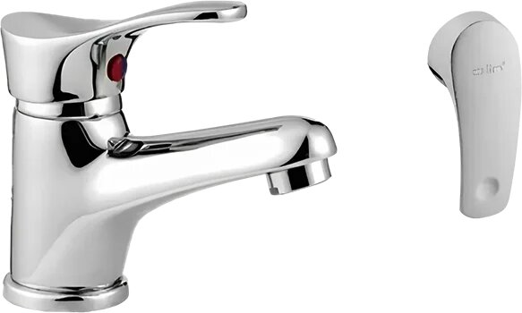 Смеситель для раковины D-lin 301 D110301 хром, глянцевый, кран для ванной в раковину, из латуни, рычажный, с керамическим картриджем, с функцией экономии расхода