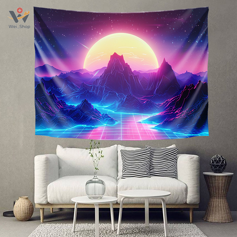 Настенный гобелен с пейзажем для декора комнаты, полиэстер, 150×200 см, цвет 3
