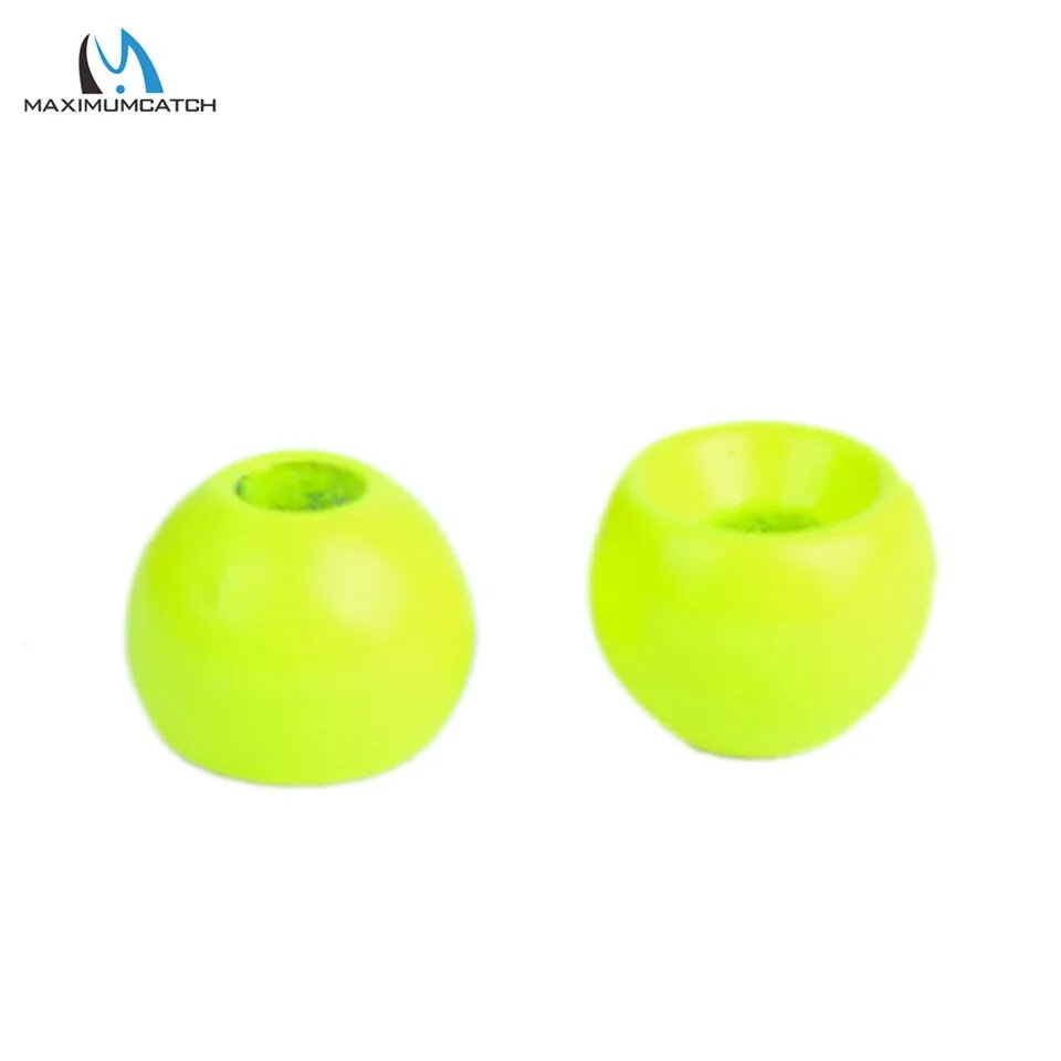 Maximumcatch вольфрамовые бусины для мушек 25 шт, 18 цветов Зеленый, 3.3mm, Fluo Yellow 25pc