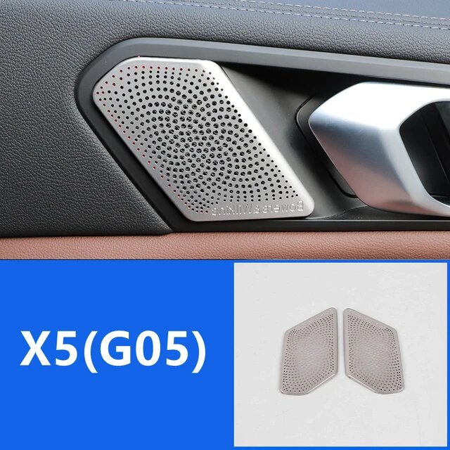 Для BMW X5 G05 2018-2023 декоративная крышка для автомобильной двери аудио динамика защитная наклейка из нержавеющей стали аксессуары для интерьера