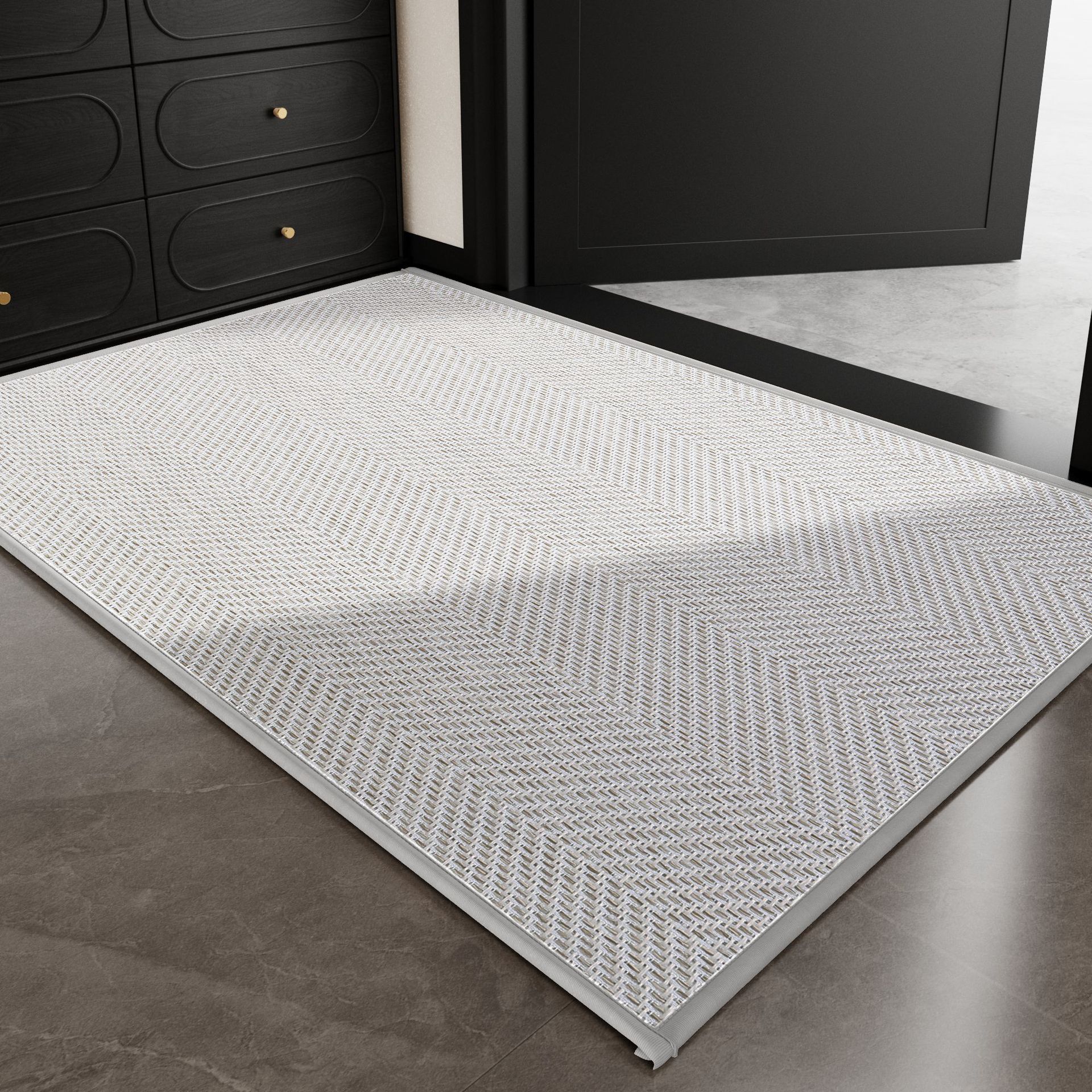 Серый нескользящий коврик для входной двери, прочный коврик на пол, нескользящий коврик, 50x150см