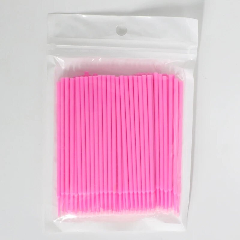 Одноразовые микрокисти для туши 100 шт. NM-19 Pink