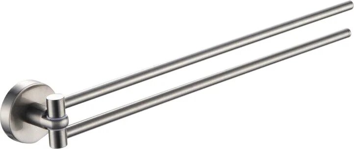 Держатель для полотенец Fixsen Modern FX-51502A поворотный, хром, матовый, латунный, держатель для полотенец в ванную, двойной, круглый