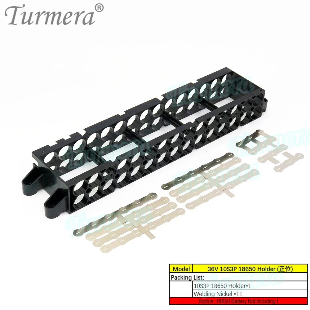 Держатель аккумуляторов 10S3P 18650 Turmera, Цвет: Holder Nie ZW