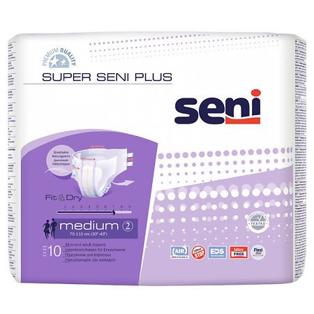 Сени SUPER PLUS подгузники M N10