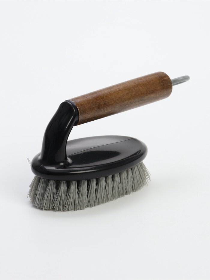 Щетка утюжок «Олаф» деревянная ручка, 15.5×6.8 см, чёрная