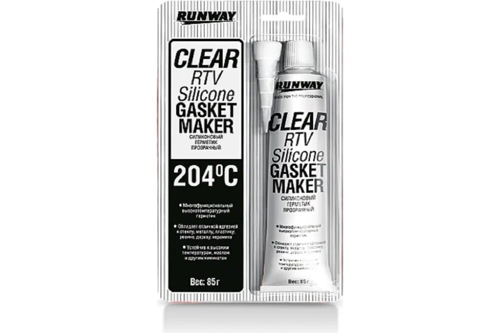 Runway RW8502 Силиконовый герметик прозрачный 85г