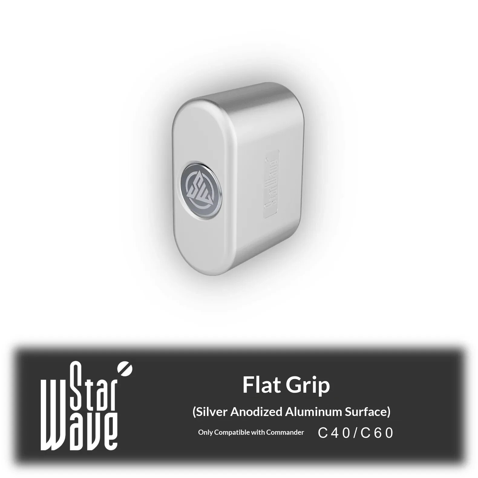 Складной джойстик Starwave для Comandante C40 C60 Серый, Flat handle Silver