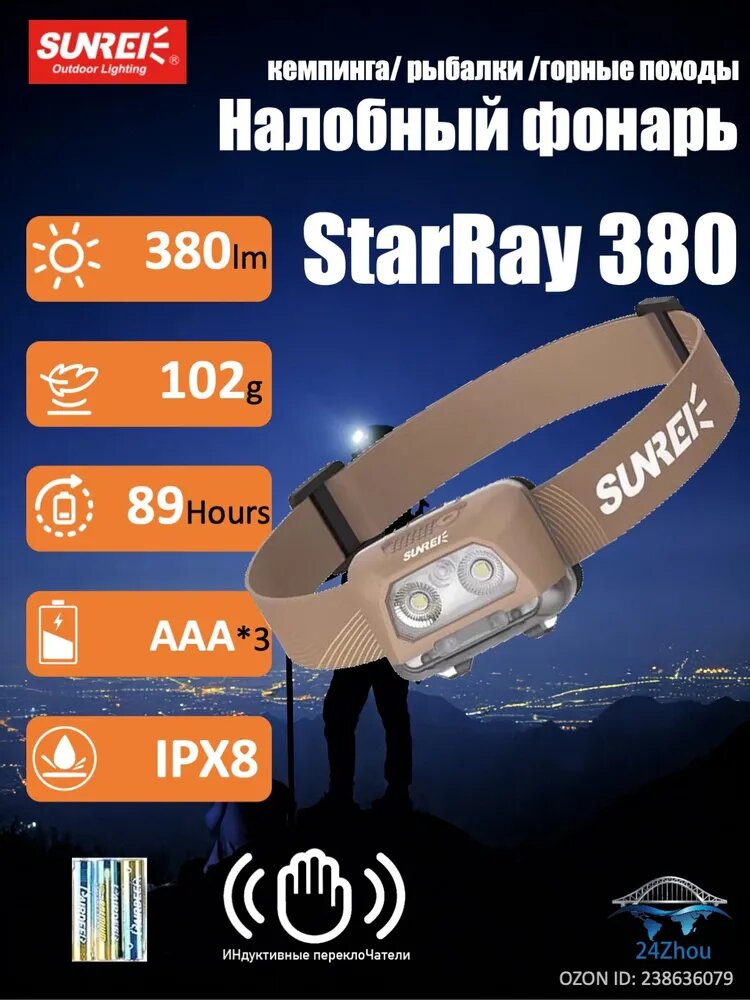 Sunrei Налобный фонарь