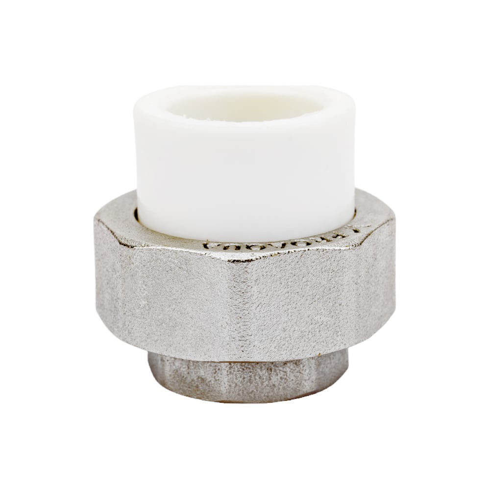 Комбинированная разъемная муфта (американка) PRO AQUA PP-R ВР белая d-20 мм 1/2" PA20008b