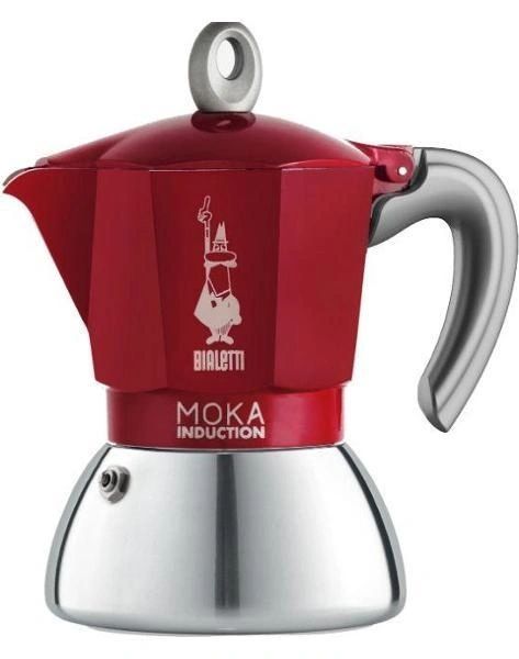 Кофеварка гейзерная электрическая Bialetti Moka Induction 6944 красная