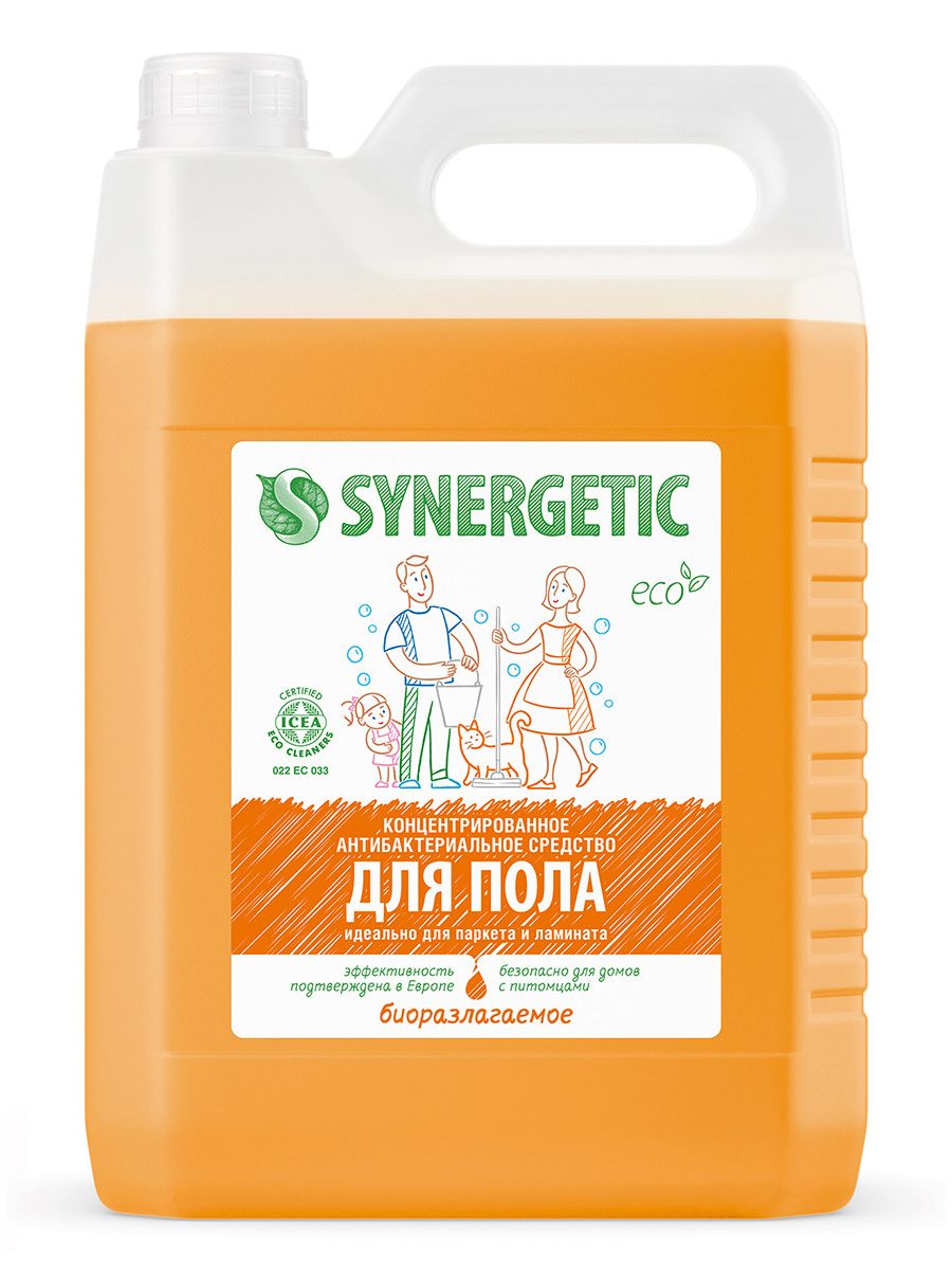 Средство для мытья поверхностей (полы, стены и др.) Synergetic, универсальное, 5 л