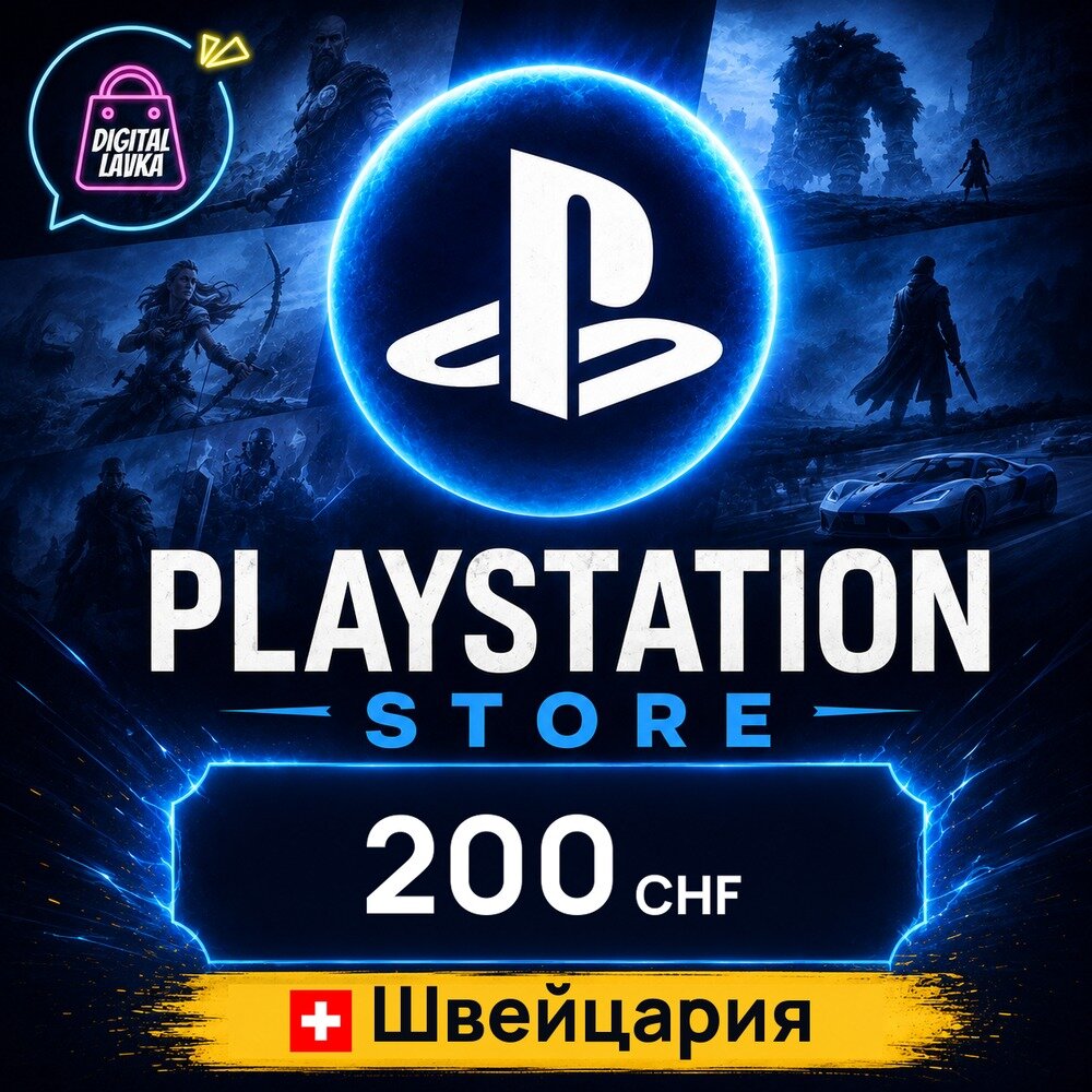PlayStation Network (PSN) Швейцария · CHF 200 — карта оплаты, цифровой код пополнения счёта, моментальная доставка