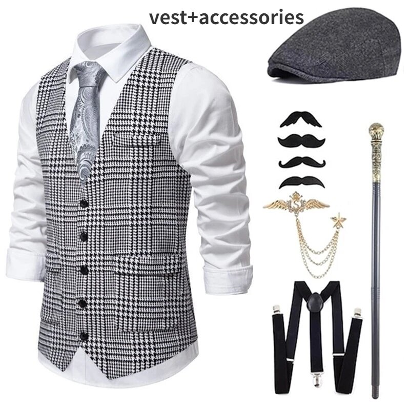 Мужской гангстерский костюм Gatsby 1920s XL, Set A