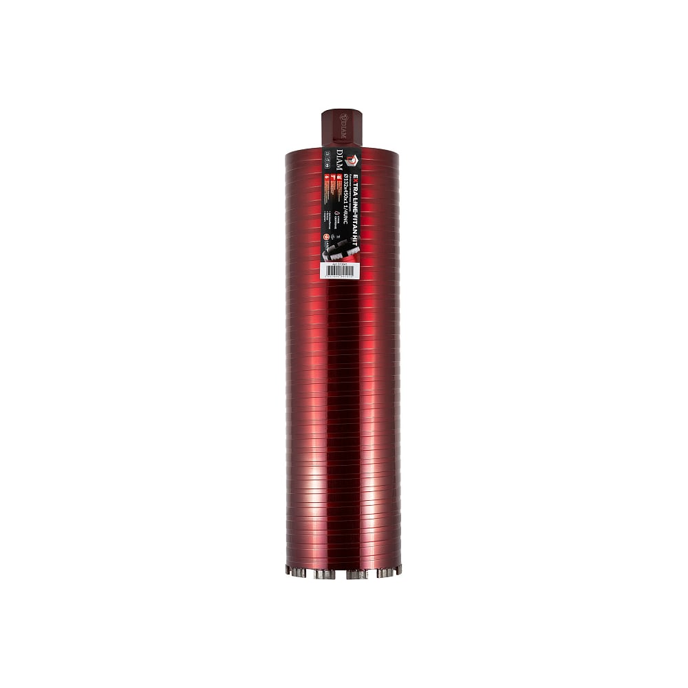 Сверло алмазное сегментное сухое Diam 132x450х11x1,1/4UNC Титан ХИТ серия Экстра (арм. бетон) 313041