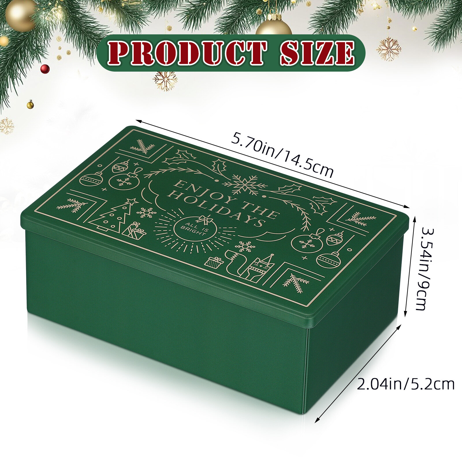 Коробка Для Подарков На Рождество Коробка Из Жестяного Детали Размер 14 5X9X5 2Cm