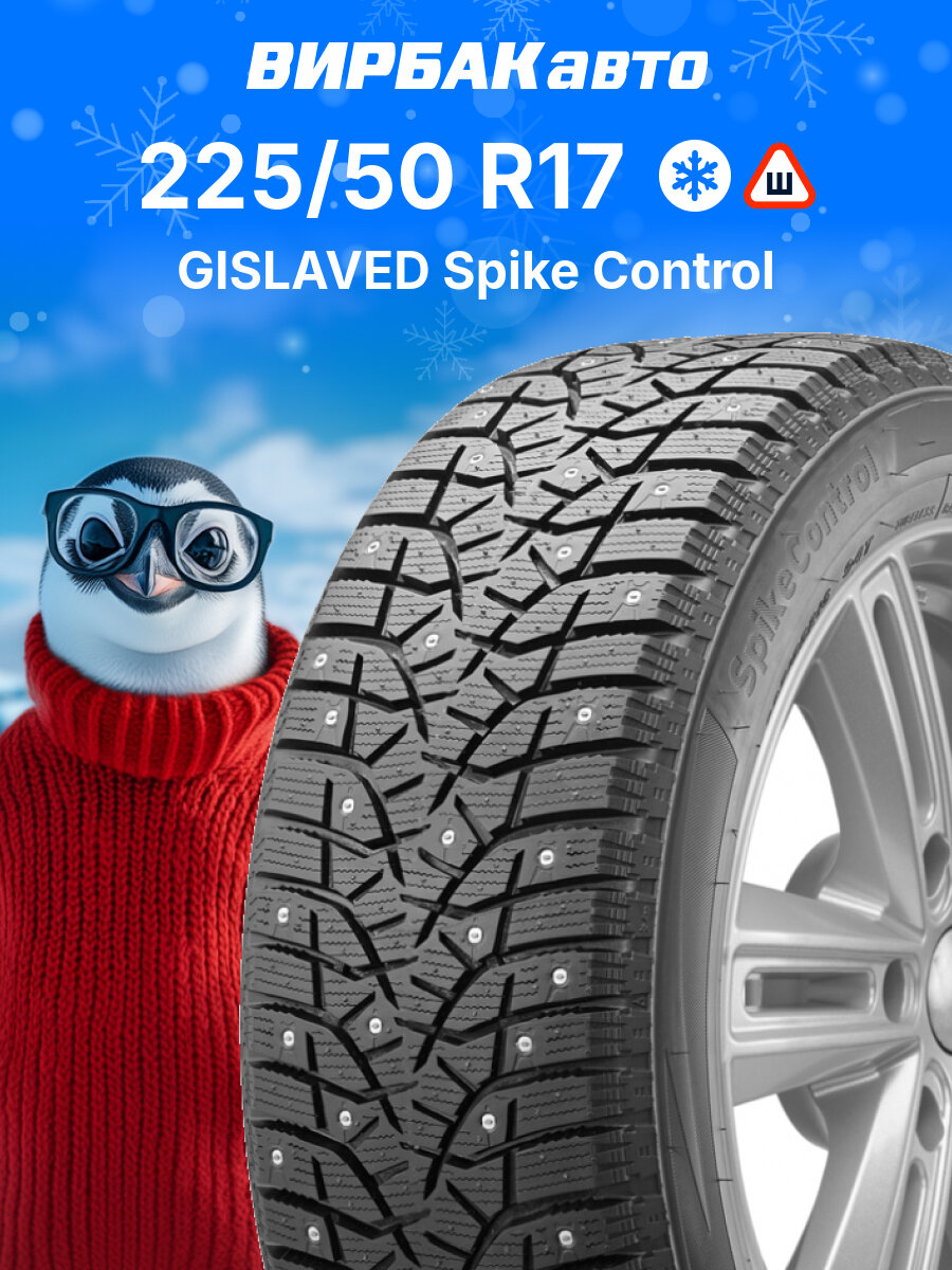 Зимние шины GISLAVED SpikeControl 225/50R17 94T, зимняя автомобильная резина