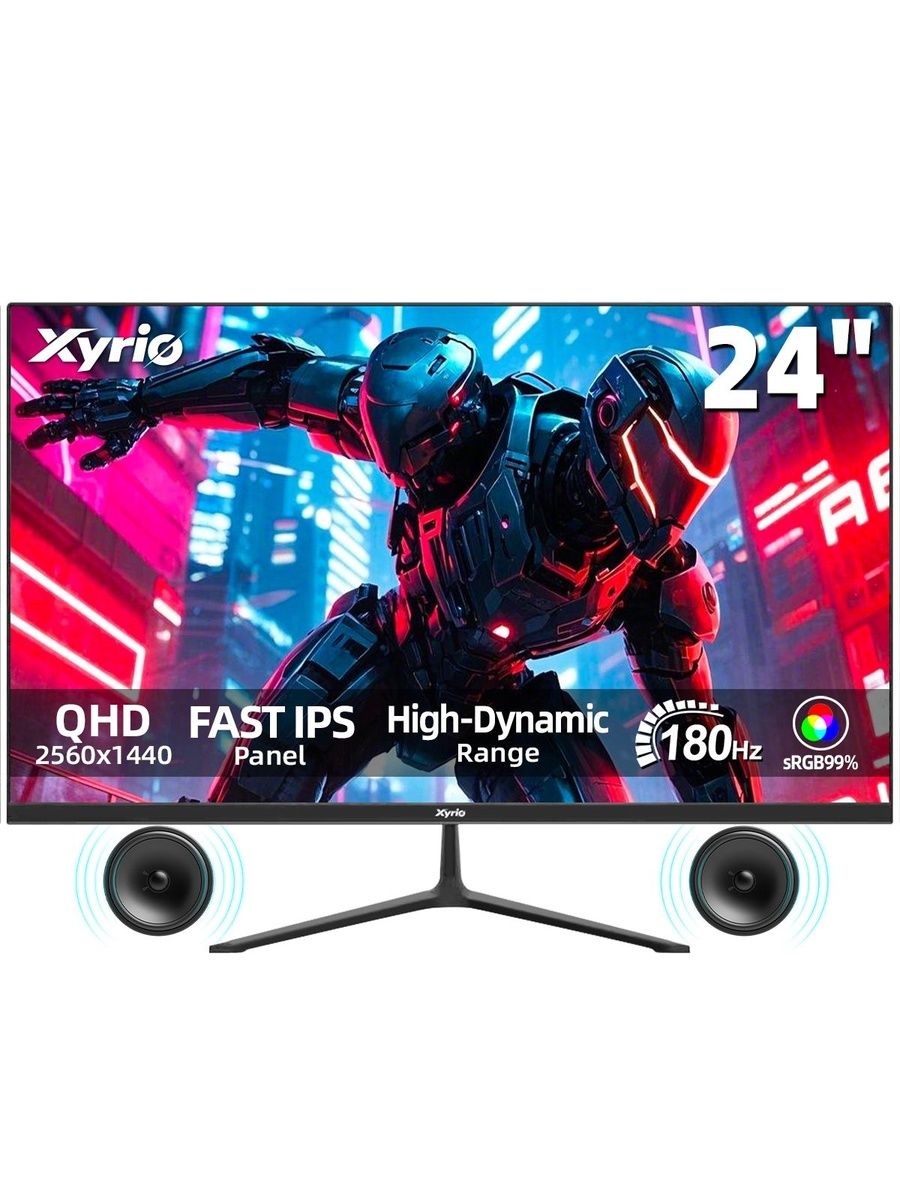 23.8" Монитор, IPS, 2560x1440 2K, 180 Гц, черный