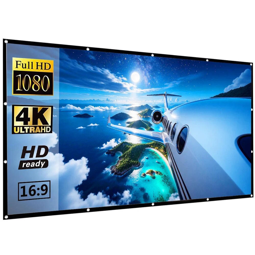 Проекционный экран ThundeaL 100", матовый белый, Full HD 2K 4K 120inch