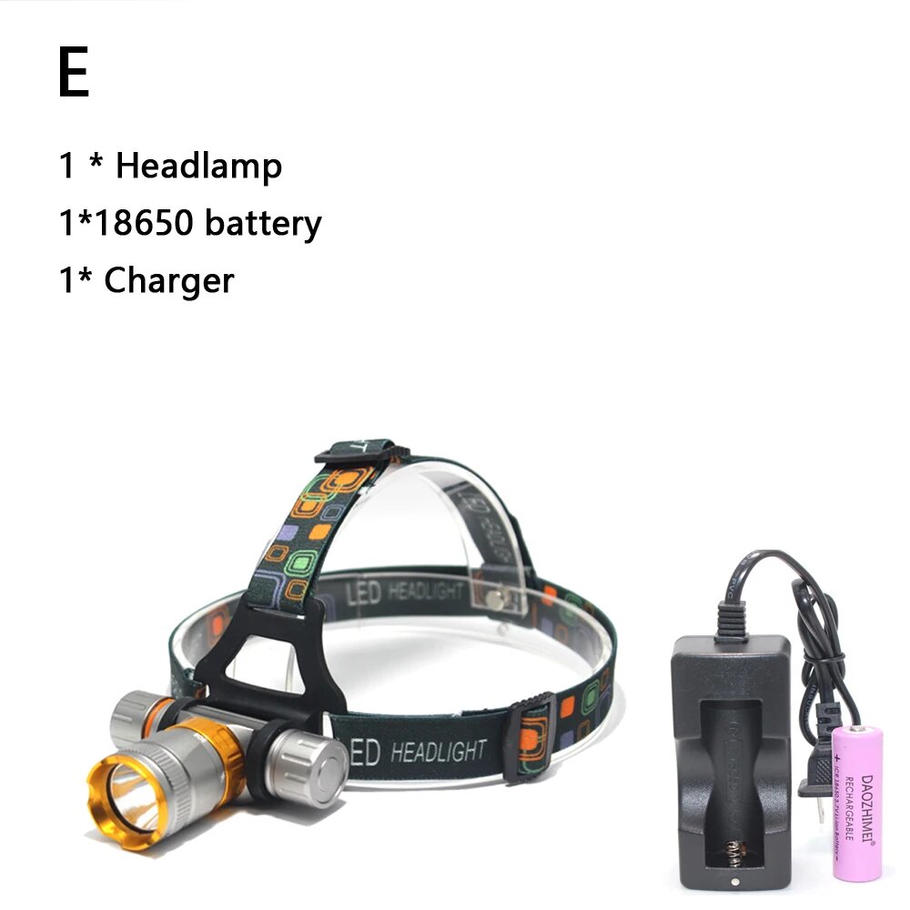 DAOZHIMEI Налобный фонарь LED T6, Back, E
