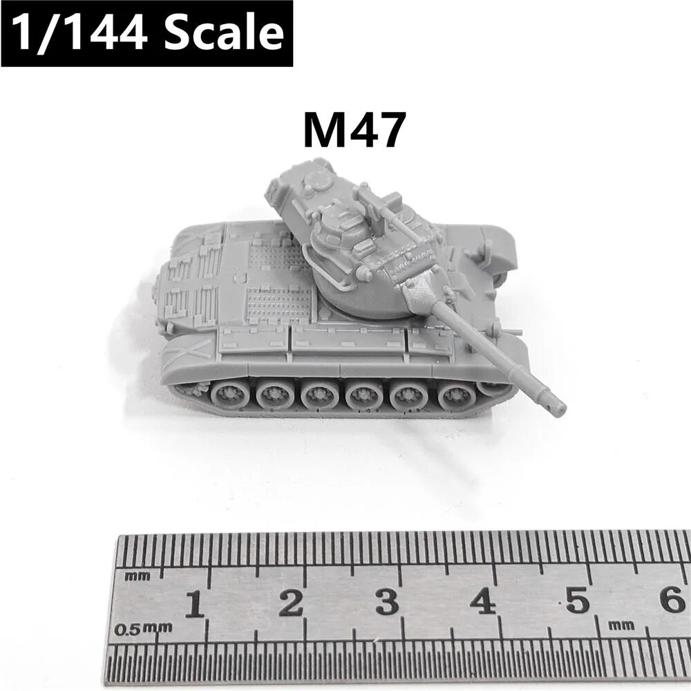 Миниатюрная модель танка в масштабе 1:144, напечатанная на 3D-принтере, из смолы, основные боевые танки армии США Второй мировой войны M4A1/M3/M26/M4A3/M1128