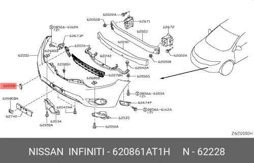 Заглушка крюка NISSAN MURANO (Z51) 2008>