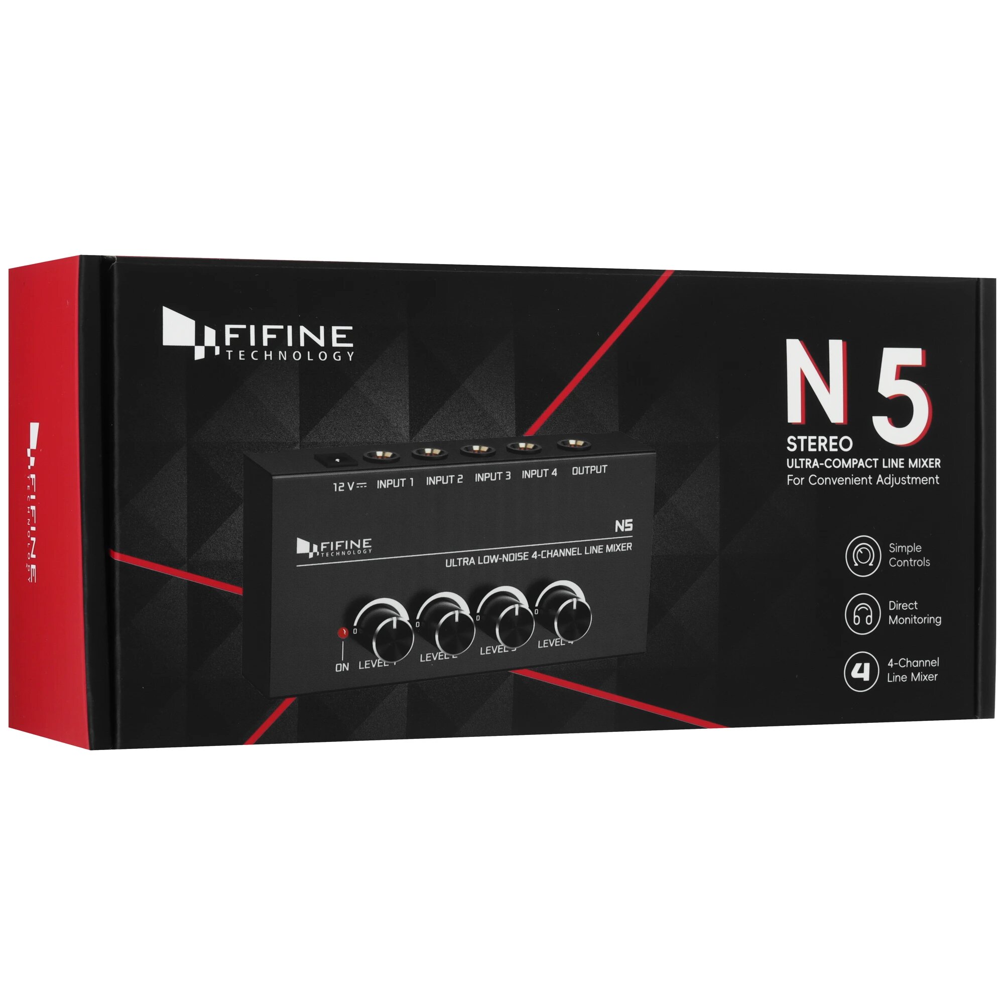 Усилитель Fifine N5, jack 6.3 мм, металлический корпус, черный