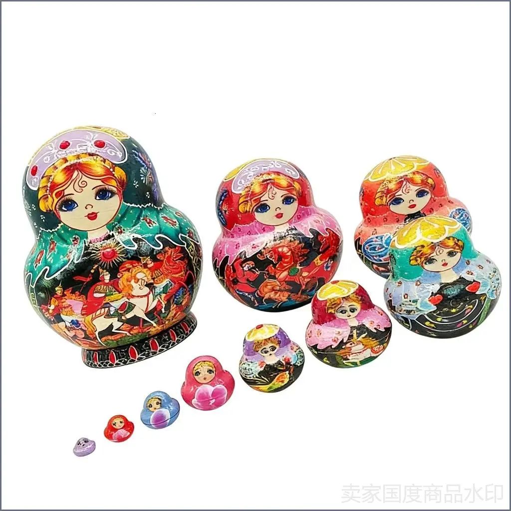10-слойная русская матрёшка ручной росписи