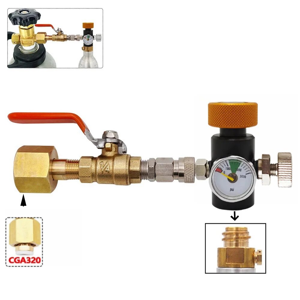 Адаптер CGA320 для баллонов CO2 3000psi