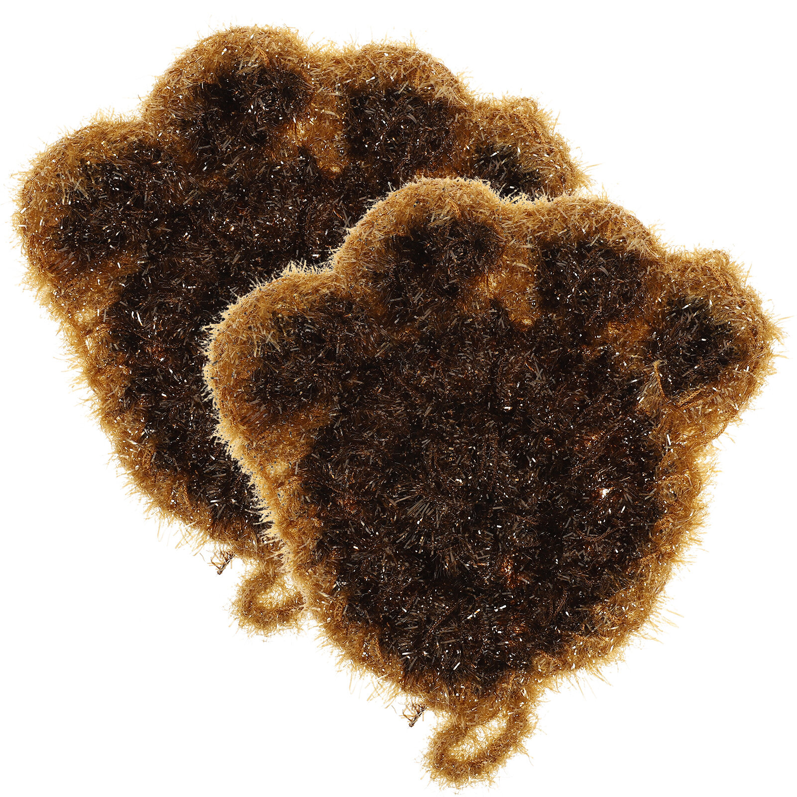 Подарок Для Дома 2 Штуки Коричневые Многоразовые Тряпки Для Мытья Посуды Размер 16X15X1 Cm