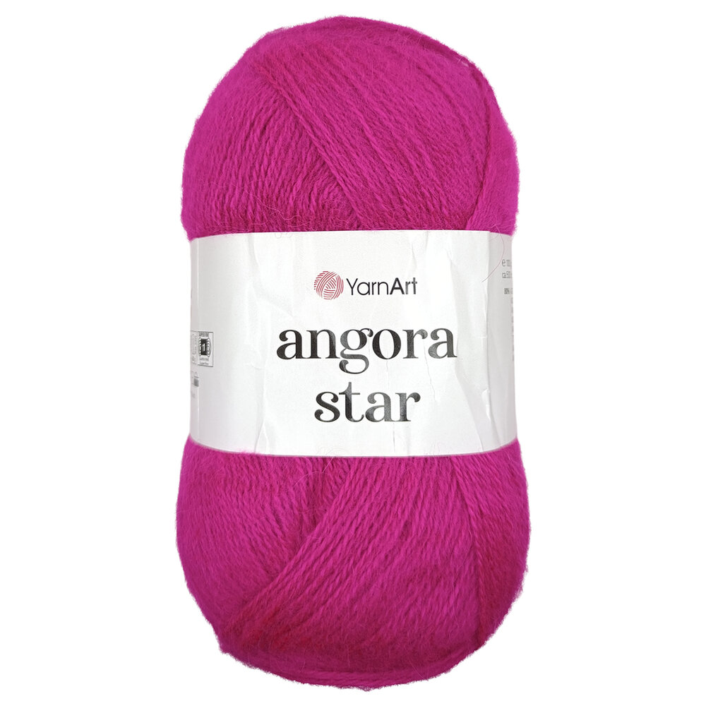 Пряжа для вязания YarnArt Angora Star 8041 фуксия 100 гр/500 м 20% тонкая шерсть, 80% акрил