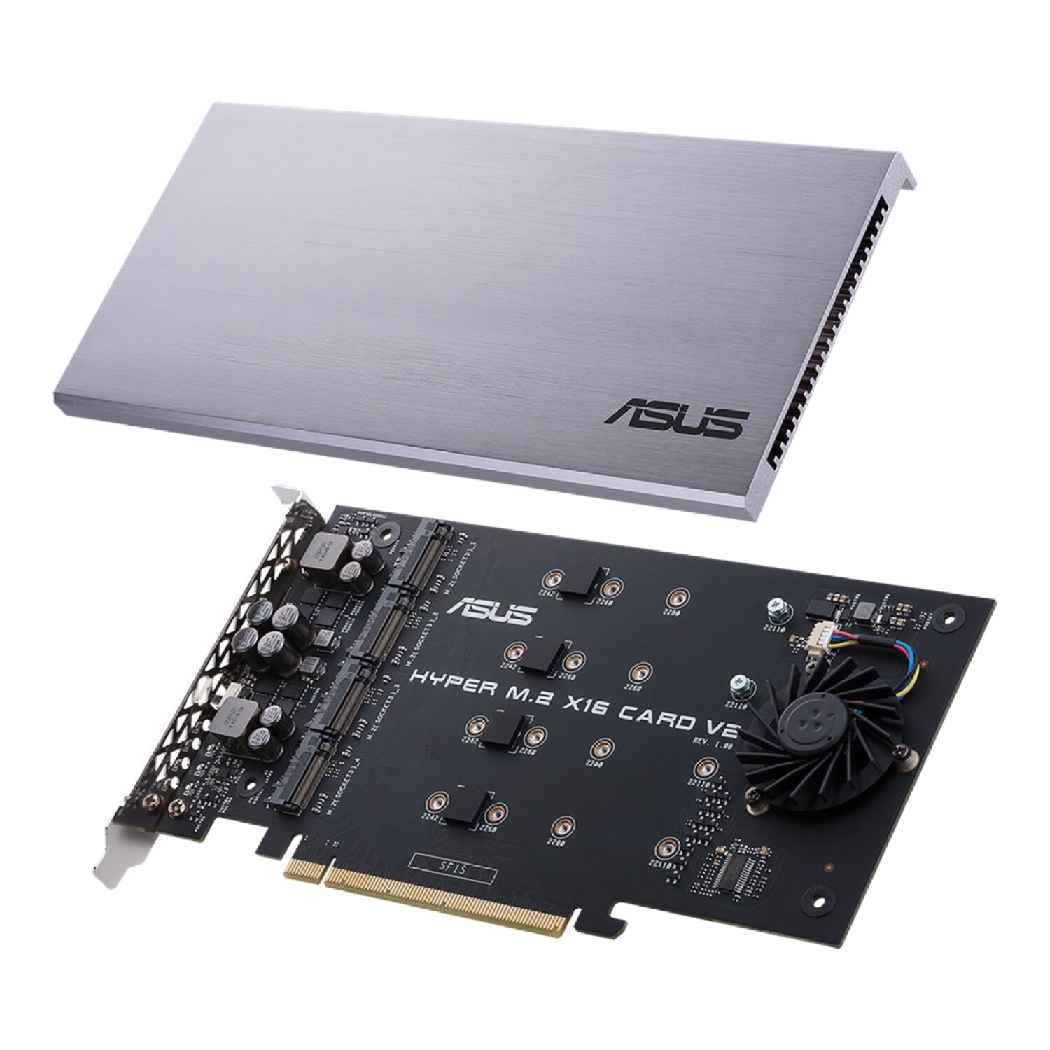 Плата расширения Asus HYPER M.2 X16 CARD, 4 слота M2, 128 Гбит/с