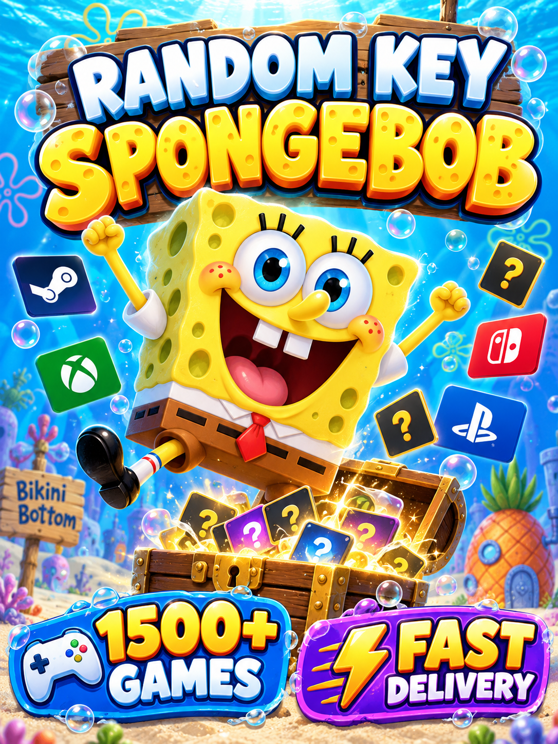 SPONGEBOB Рандом | Случайная игра | Стим Ключ | Steam key