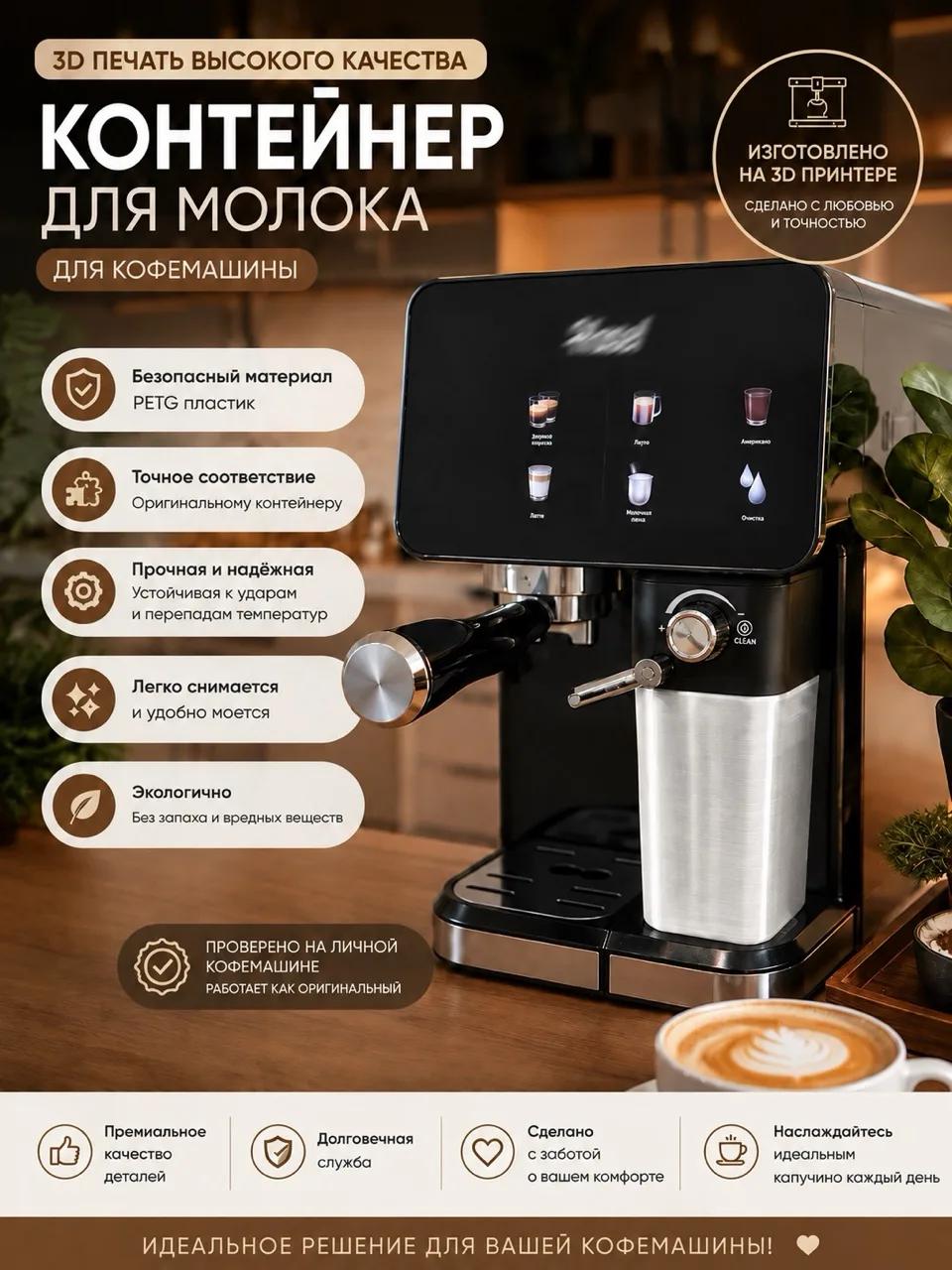 Контейнер для молока/капучинатор для кофеварки или кофемашины