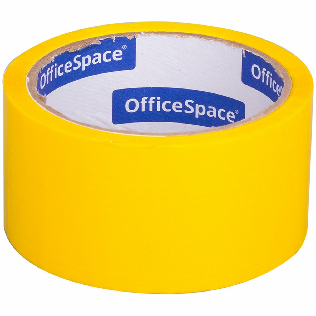 Клейкая лента (скотч) упаковочная OfficeSpace (48мм x 40м, 45мкм, желтая) (КЛ_6286)