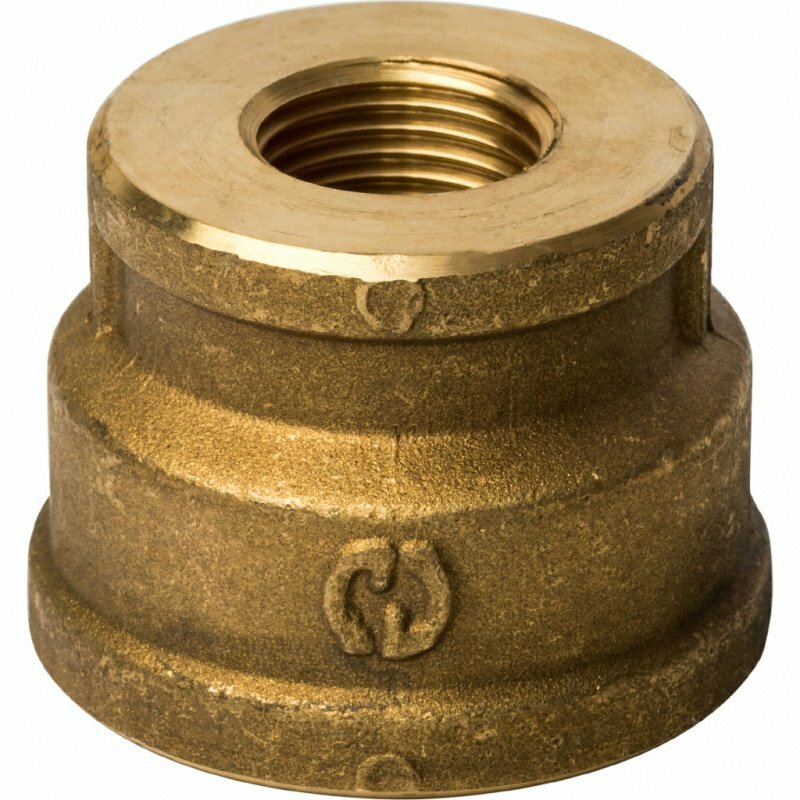 Муфта резьбовая переходная 1"1/4 x 1/2" ВР латунь STOUT