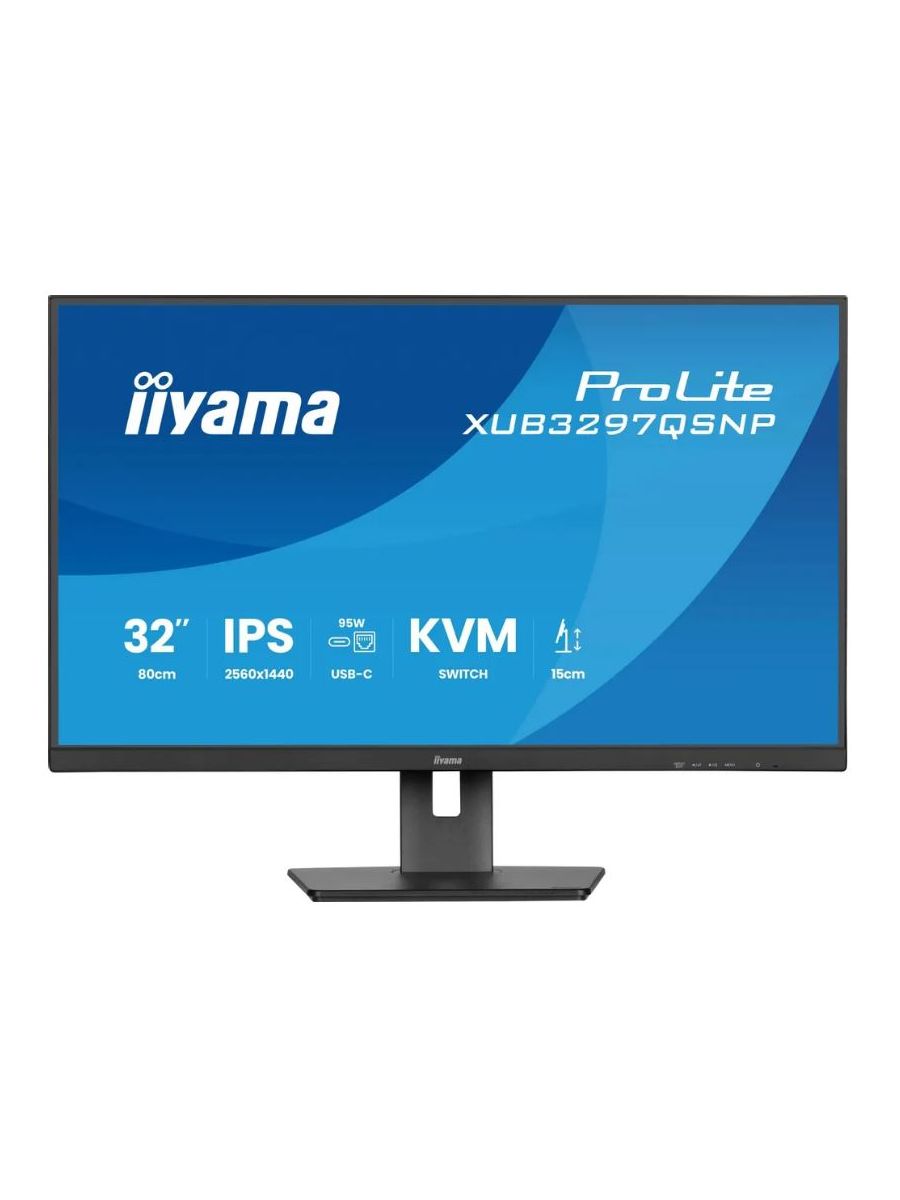 Монитор 32" Iiyama, ProLite XUB3297QSNP-B1, IPS, 100Гц, 16:9, Черный