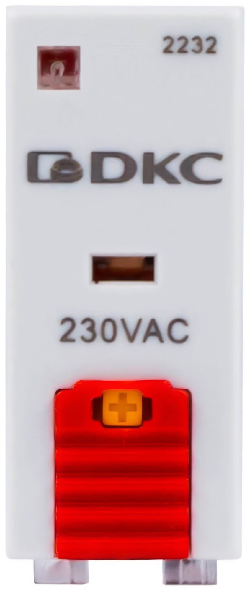 Реле миниатюрное промышленное, 1CO, ком. ток 12А, AgSnO2, напряжение 230V AC, опция: тест-кнопка+светодиод
