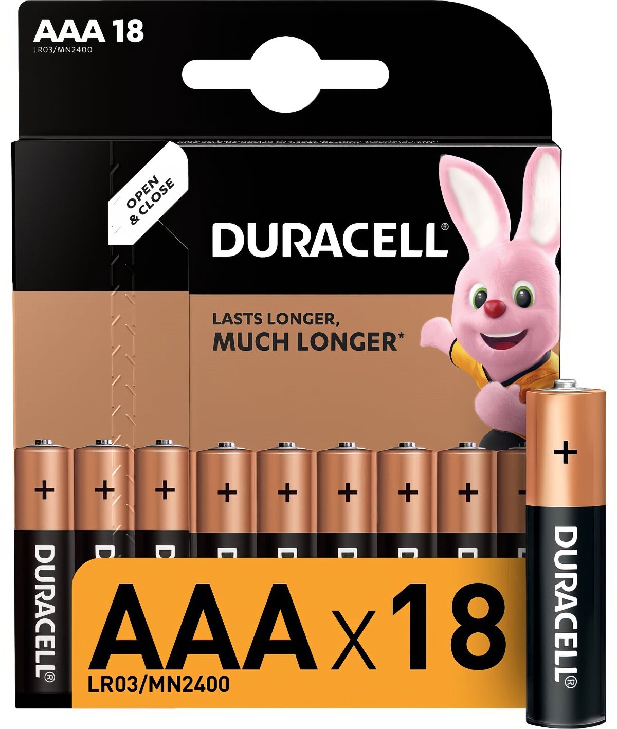 Батарейки Duracell, щелочные размера AAA, 18шт Б0014449