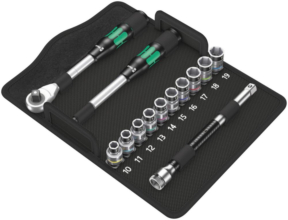 Набор с трещоткой WERA 8006 SC 1 Zyklop Hybrid, 1/2", 13 пр.