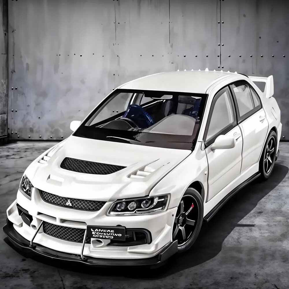 Игрушечная машинка 1:32 Mitsubishi Lancer Evolution Девятое поколение суперкаров модель автомобиля , С звуком и светом