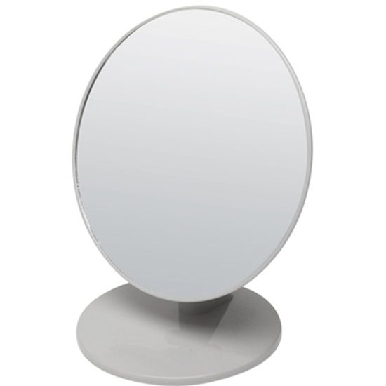 Зеркало Dewal Beauty настольное, в серой оправе