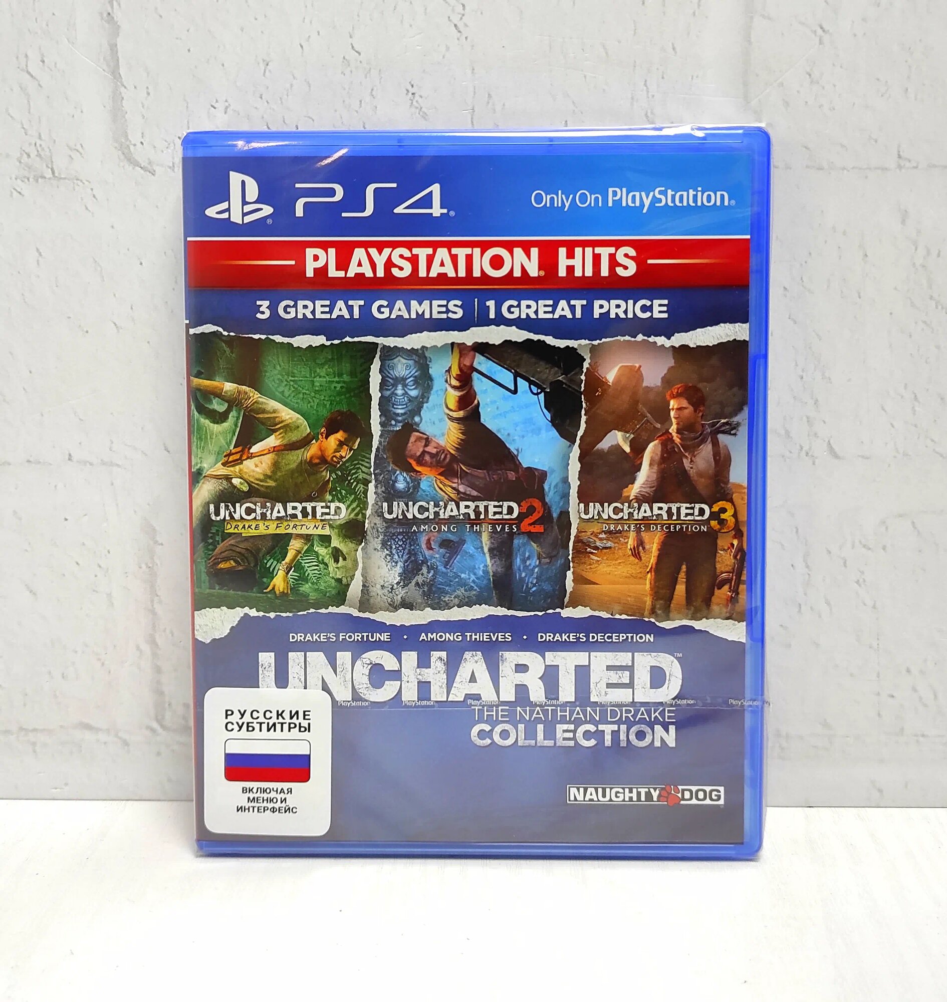 Uncharted The Nathan Drake Collection Русские субтитры CUSA 02343 Видеоигра на диске PS4 / PS5