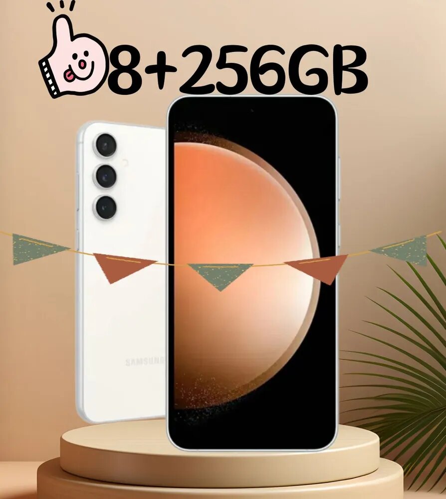 Samsung Смартфон Galaxy S23 FE 5G (SM-S711N)1 SIM-карта поддерживает e-SIM 8/256 ГБ, перламутровый, прозрачный