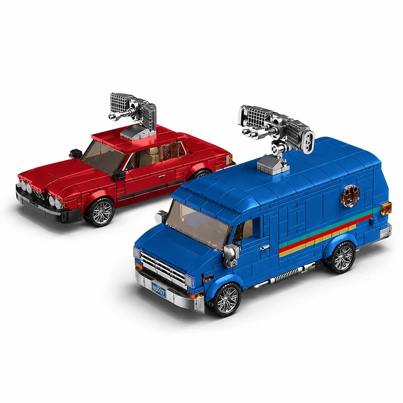 Конструктор M MENBIS 2-в-1 Ретро грузовик и гоночный автомобиль 1060pcs No box