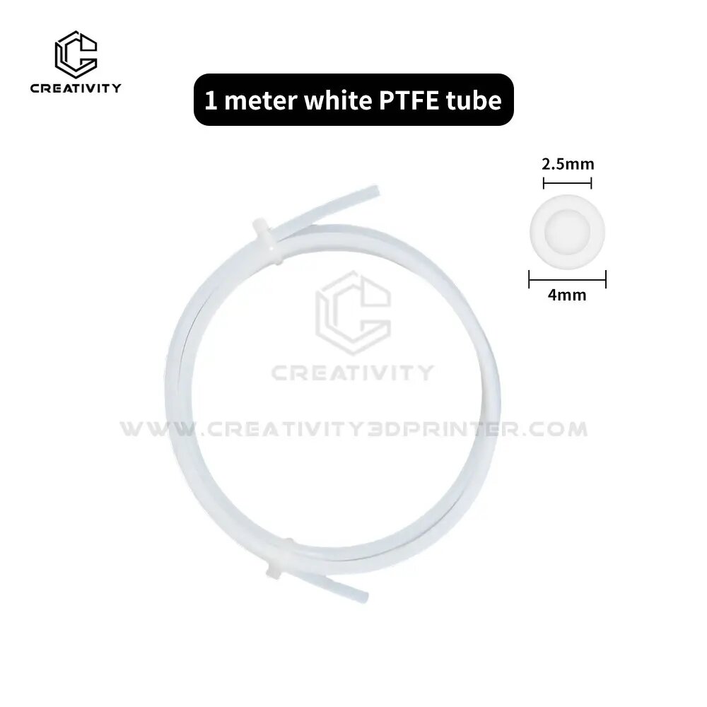 Трубка PTFE для 3D-принтеров Creativity White