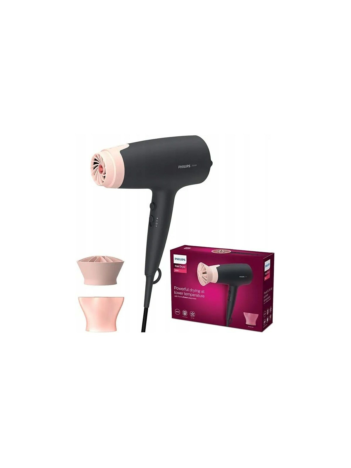 Фен для волос Philips 3000 Series BHD350/10, 2100 Вт, скоростей 6